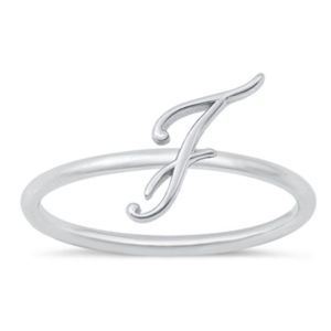 Ring | Jewelry | Script Letter Ring Letter J Ring Available Sz 5 ...